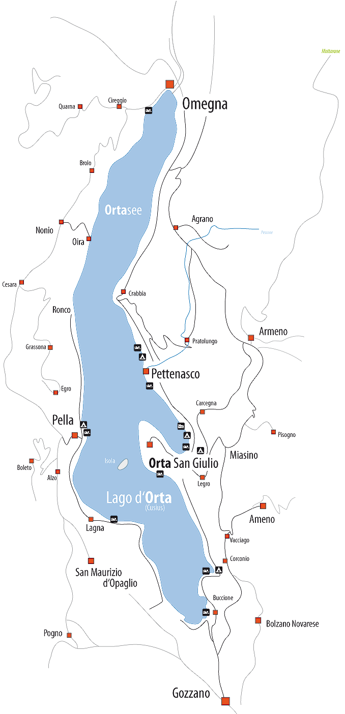 Ortasee - Karte - Ortasee - Reiseführer - Lago d'Orta